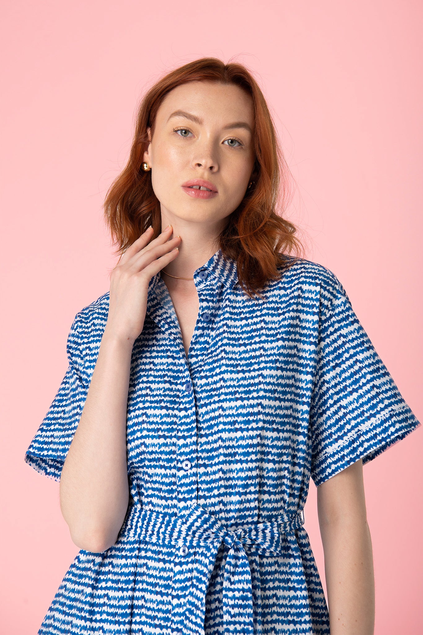 Sarah Shirtdress | Cobalt Sound | tuckernyc – Tucker