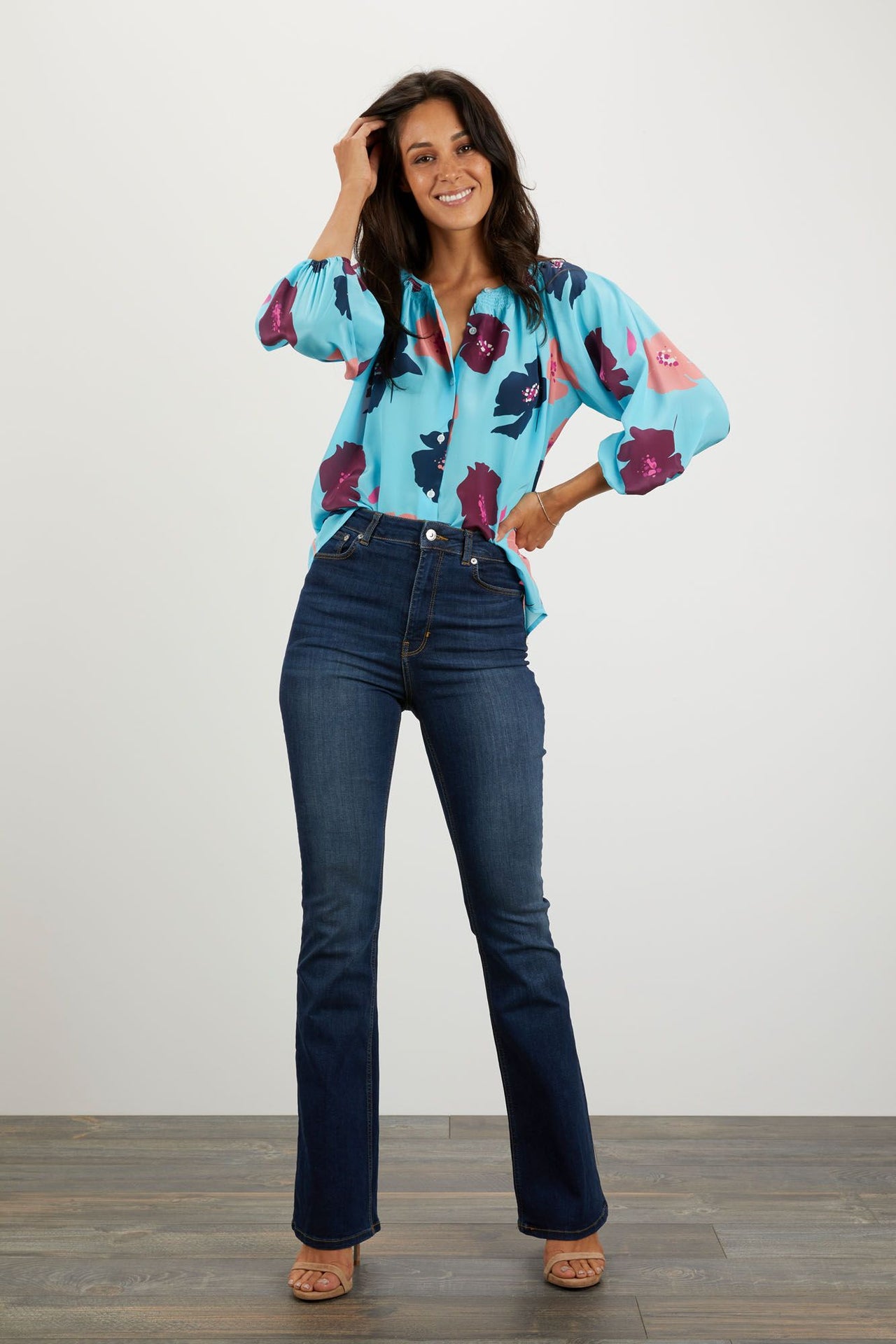 The Classic Blouse | Light Blue Poppies | tuckernyc – Tucker