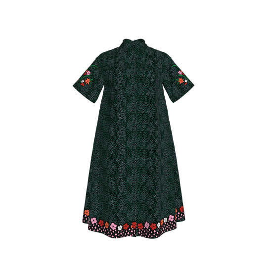 The Sarah Shirtdress | Emerald Baroque Floral – Tucker